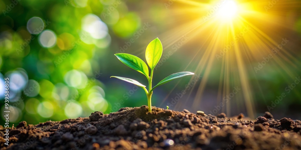 New Life Emerging from the Soil, Sunlight, Green, Growth, Nature Stock ...