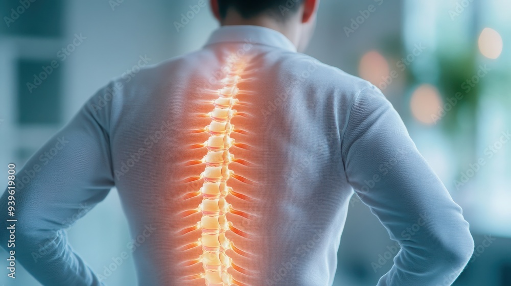 Cross-sectional view of lower back injury recovery after a ...