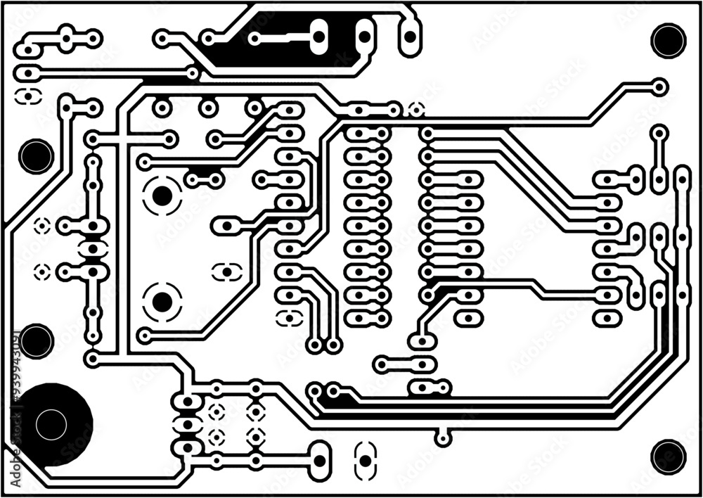 Tracing the conductors of the printed circuit board of electronic ...