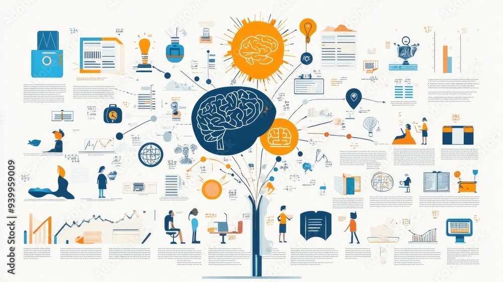 Infographic displaying different types of learning styles with icons ...