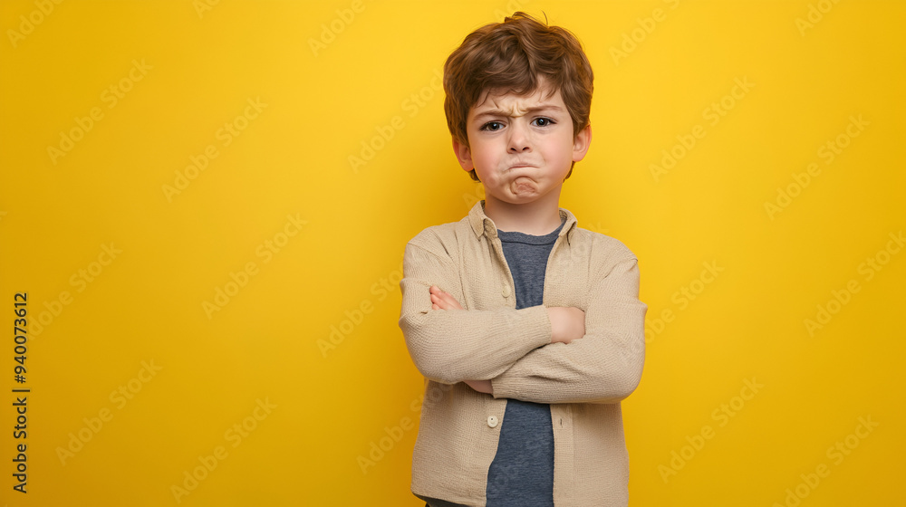 niño pequeño enojado con cara de disgusto y tristeza expresando su ... niño pequeño enojado con cara de disgusto y tristeza expresando su ...