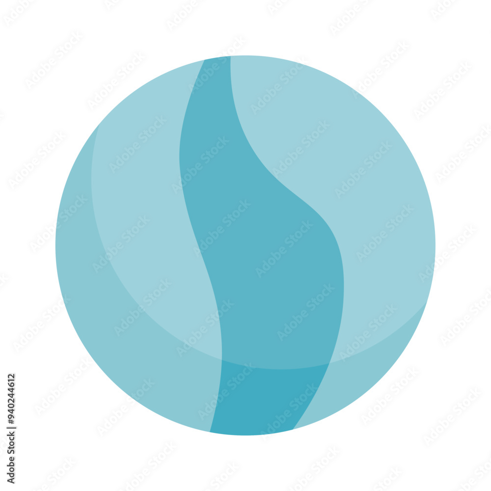 Blue marble toy vector illustration isolated on white background ...