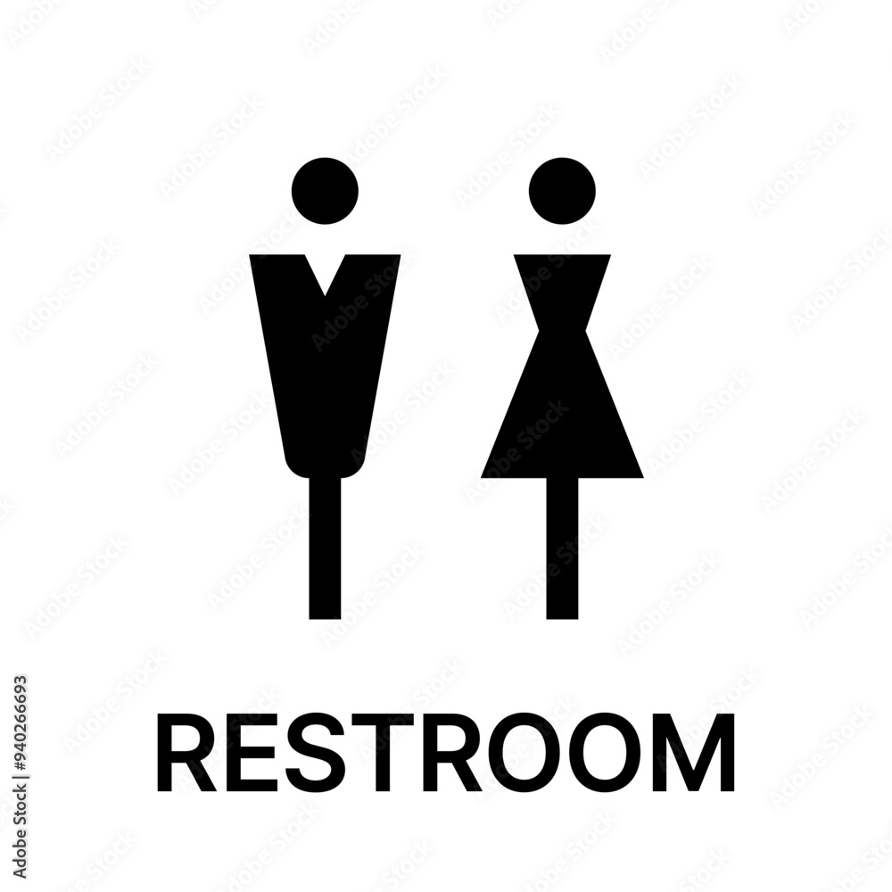 PNG sign for male and female toilet symbols. gender icon. restroom ...