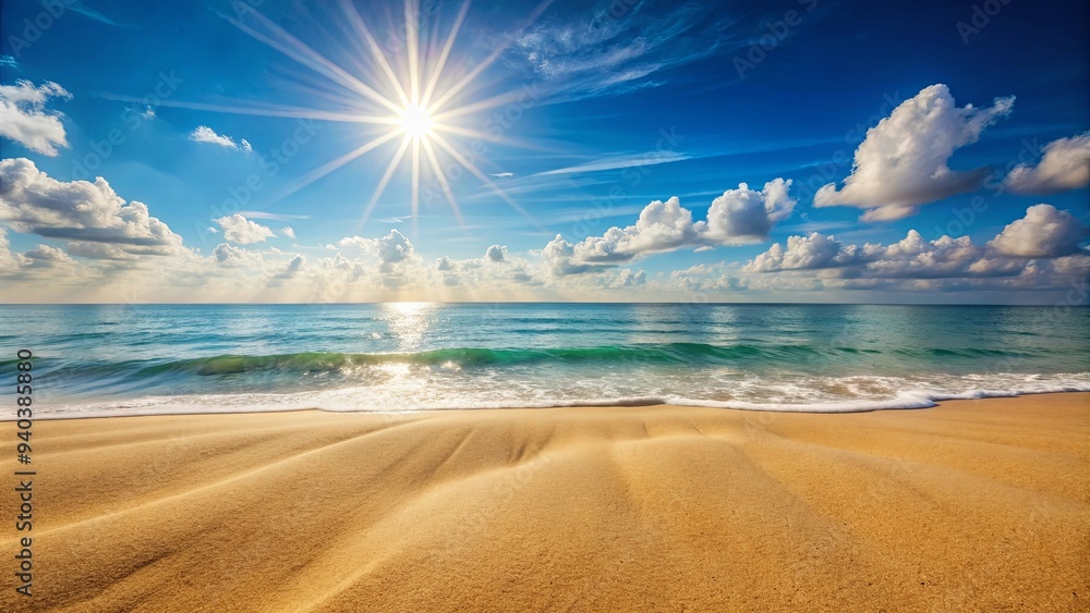 Sandy beach background with sun shining down , sand, beach, sunlight ...