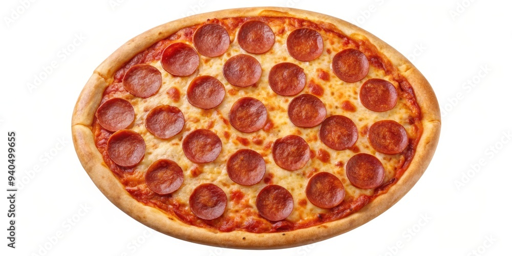 Classic Pepperoni Pizza - Top View, Pepperoni, Pizza, Food Photography ...