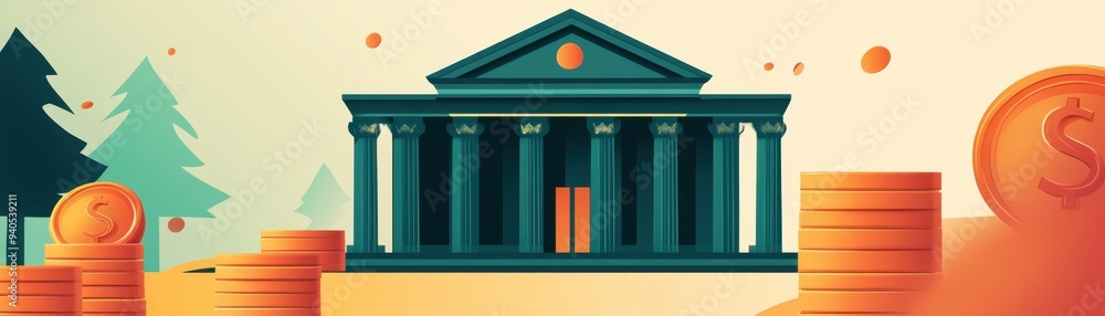 Usury flat design, side view, illegal interest rates theme, animation ...