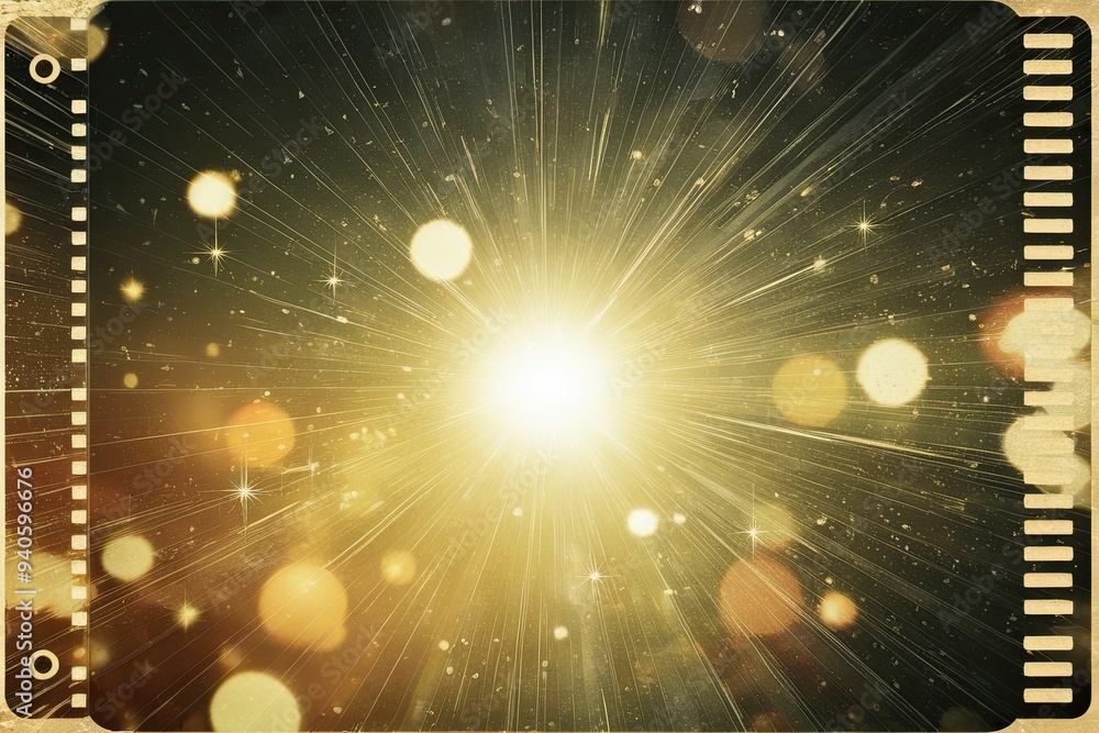 Retro Film Overlay for Vintage Aesthetic with Sparkling Texture and ...