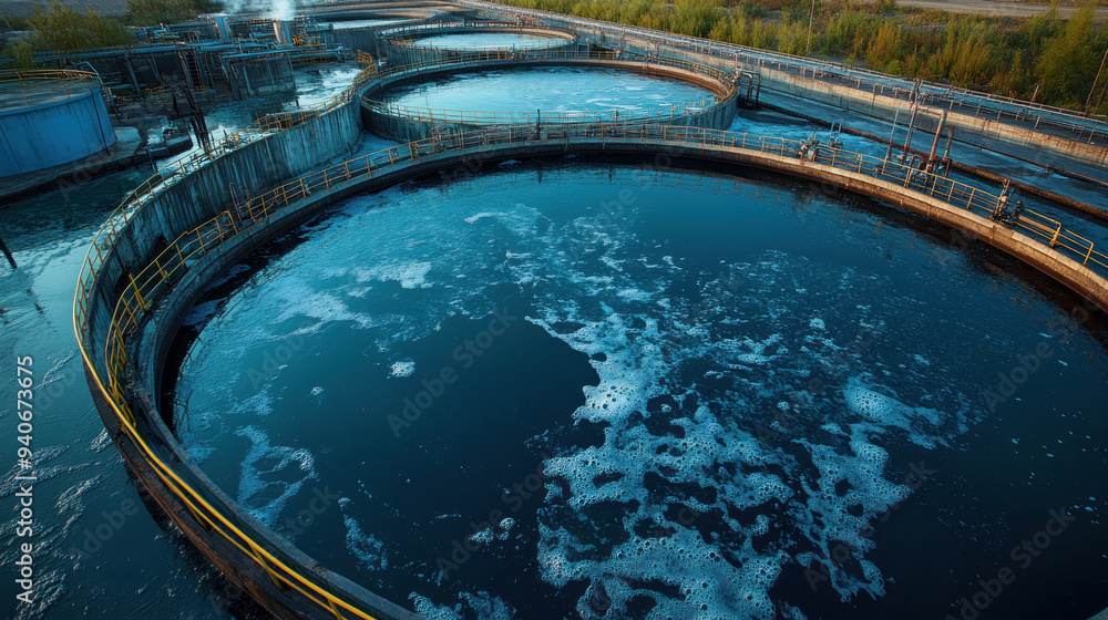 Bacteria in a wastewater treatment plant, playing a role in water ...