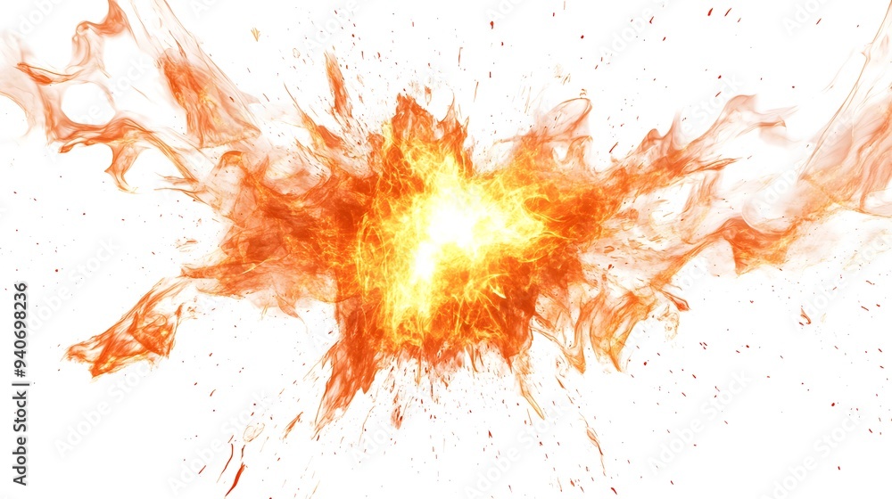 Fire Burst: A burst of flame, with tongues of fire reaching out in all ...