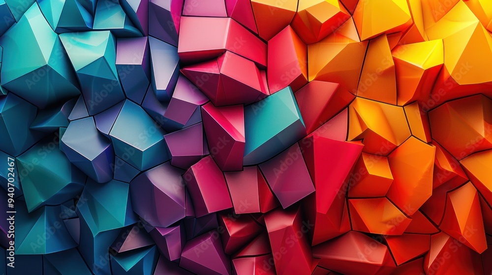 Abstract background with a vibrant palette of random colors and ...