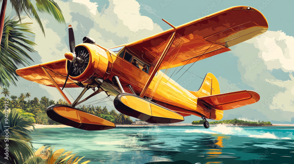 Vector posters for flight school tours and clubs, featuring aviation ...