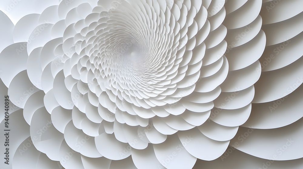 87. Modern 3D wall art of concentric circle paper cutouts arranged in a ...