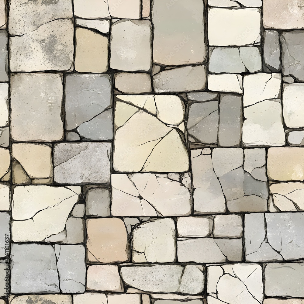 Seamless textures of flagstone paving in shades of grey and beige ...