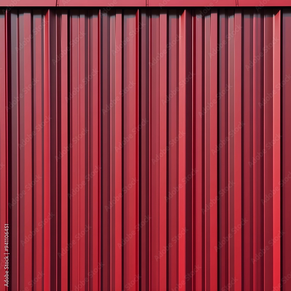 Vector illustration of red metal roof siding, depicting warehouse metal ...