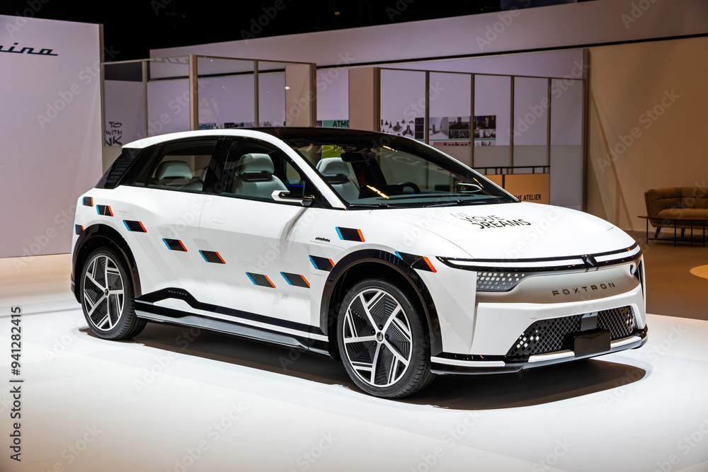 Foxtron Model B Pininfarina electric urban SUV car at the Geneva ...