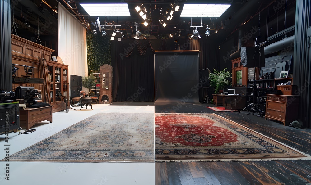 Studio Transformation Scene, A sequence of images showing the ...