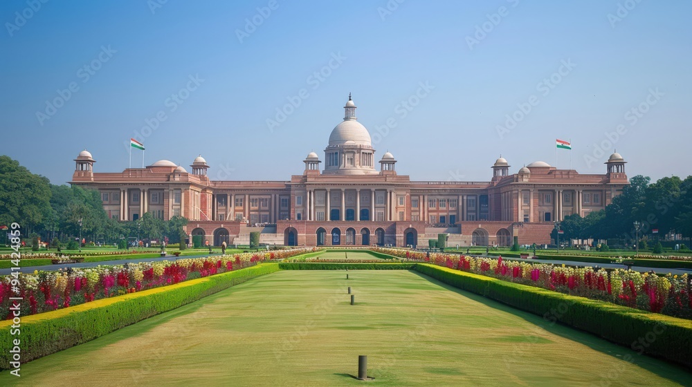 Rashtrapati Bhavan and Secretariat buildings in New Delhi, showcasing ...
