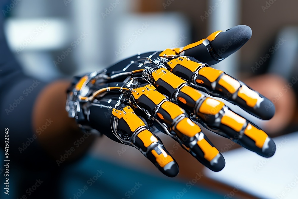 A concept image of prosthetic limbs with AI integration, enabling ...