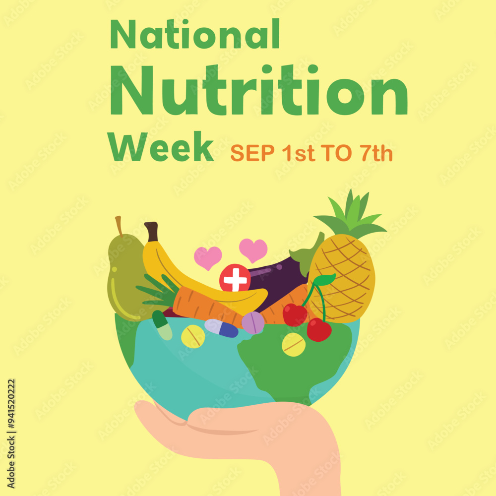 vector graphic of national nutrition month good for national nutrition ...