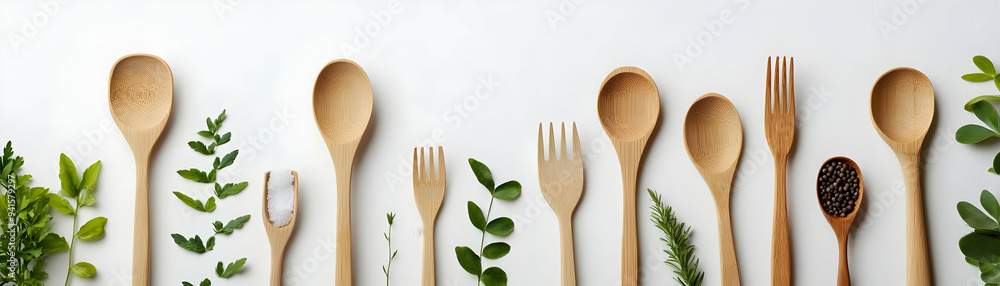 Photo Realistic as Zero waste utensils with World Food Day text ...