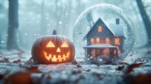 Haunted House Snow Globe Free Stock Photo - Public Domain Pictures