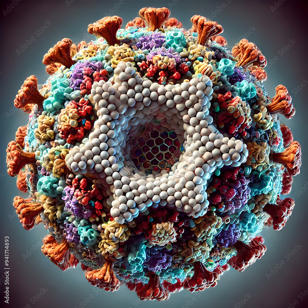 A high-resolution 3D image of the Monkeypox virus at the molecular ...