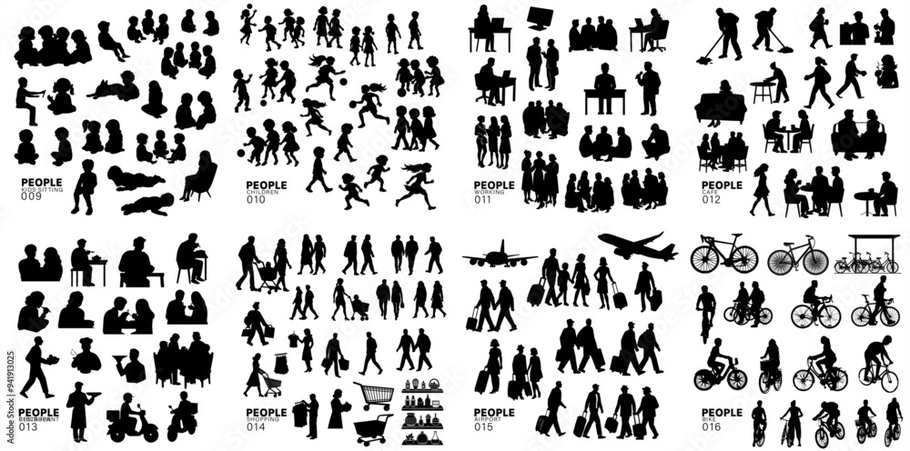 Vector de Stock Architectural Drawings people vector illustration, top ...