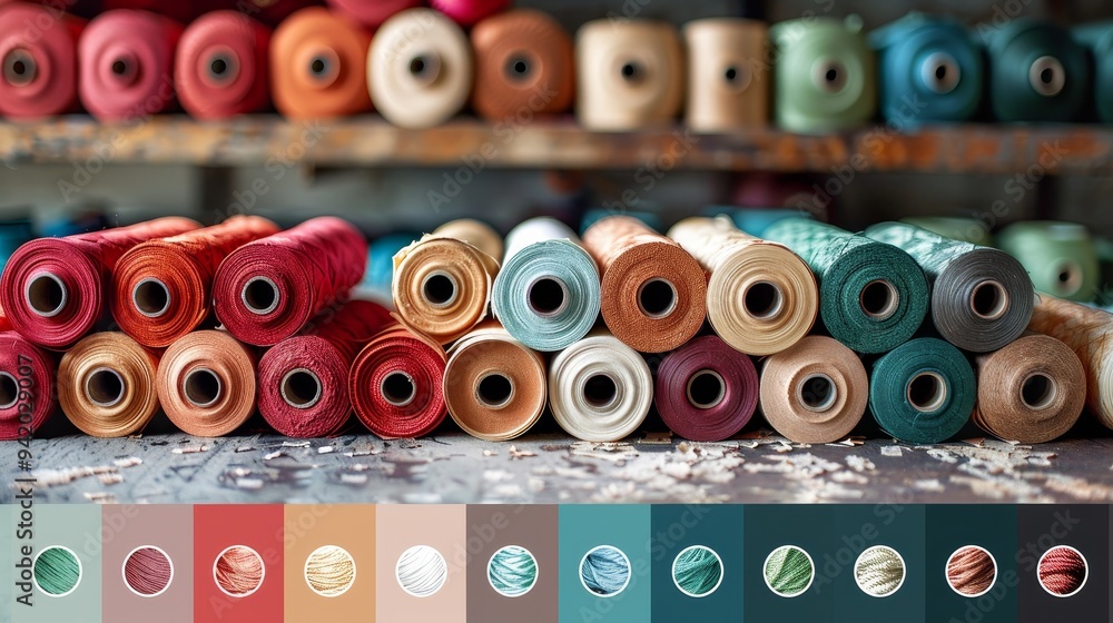 Color palette for red and green, featuring a paper industry theme with ...