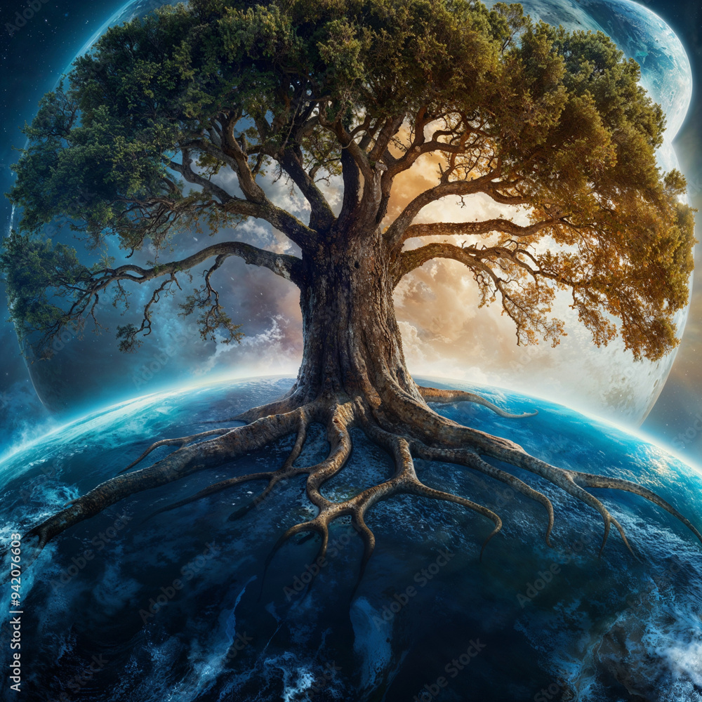 Eternal Yggdrasil: The Ancient Cosmic Tree of Life, Guardian of Realms ...