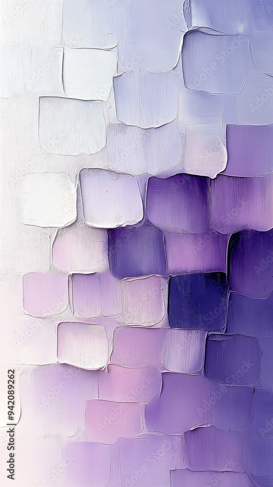 purple white abstract square structure oil shards soft blush blurred ...