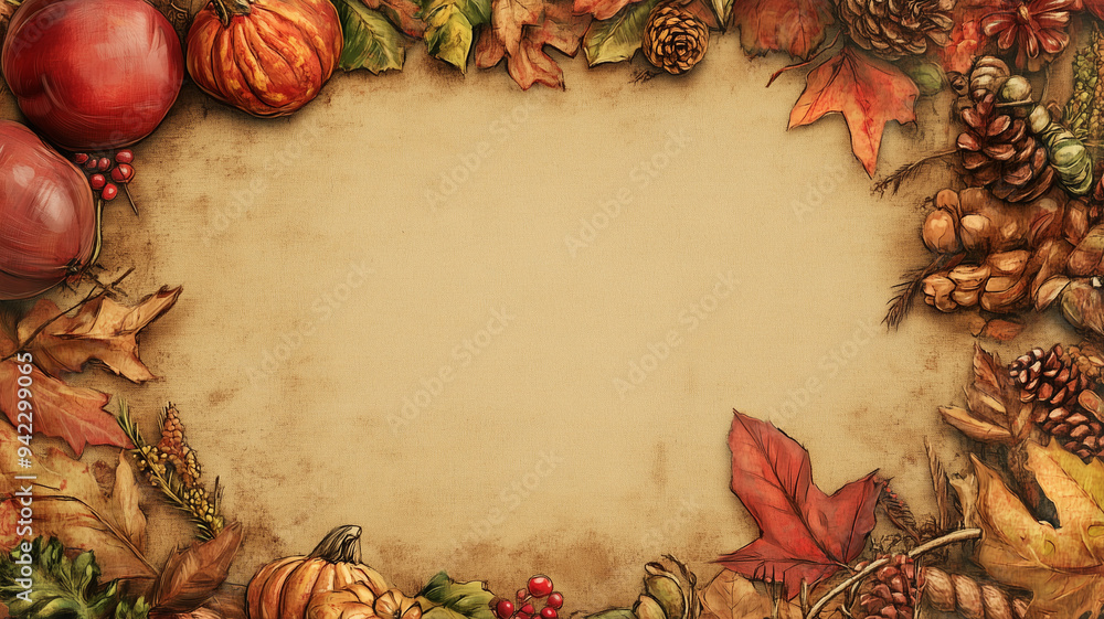 A thanksgiving themed sign with blank copyspace for a custom Holiday ...