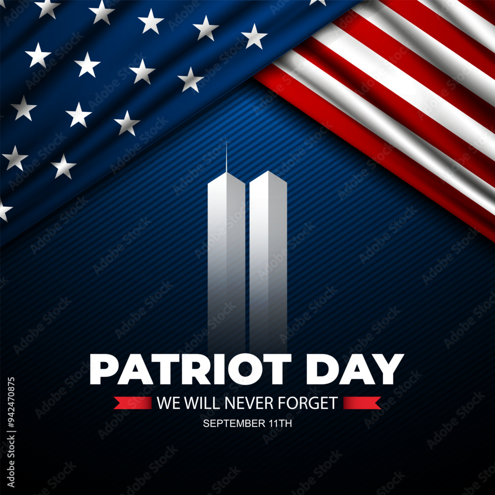 Patriot Day September 11th background vector illustration Stock Vector ...