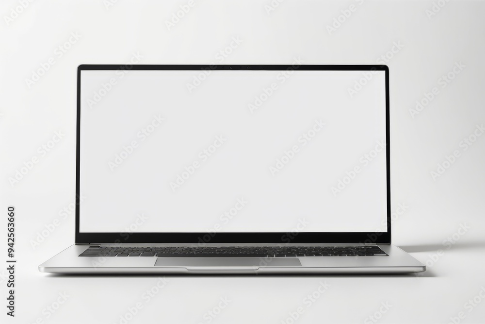 blank screen laptop isolated on white background for mockup Stock ...