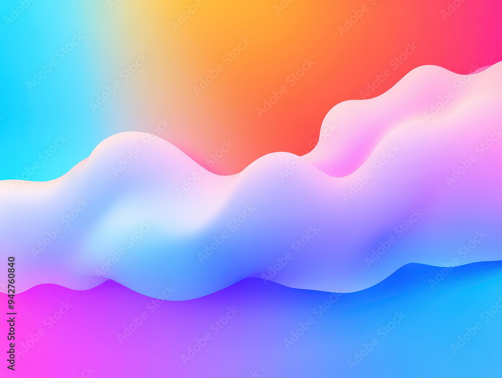 Experience a vibrant cloud layout with bold, high saturation colors ...
