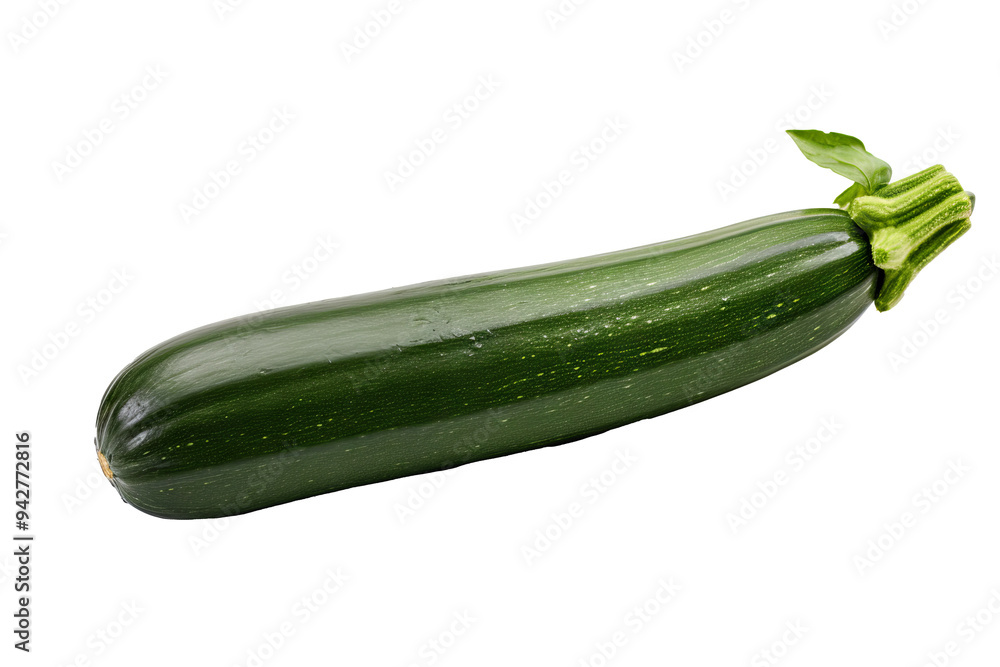 Fresh green zucchini vegetable isolated on transparent background ...
