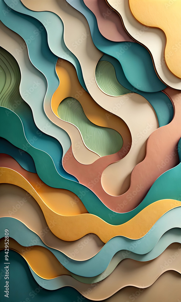 Papercraft Oasis: A vibrant 3D paper art landscape bursts with color ...