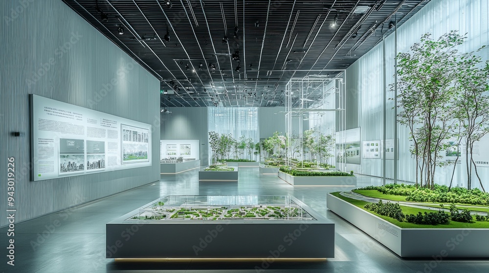 Exhibition hall of city and urban planning museum features interactive ...