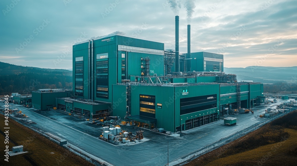 A waste to energy facility generates power from waste materials ...