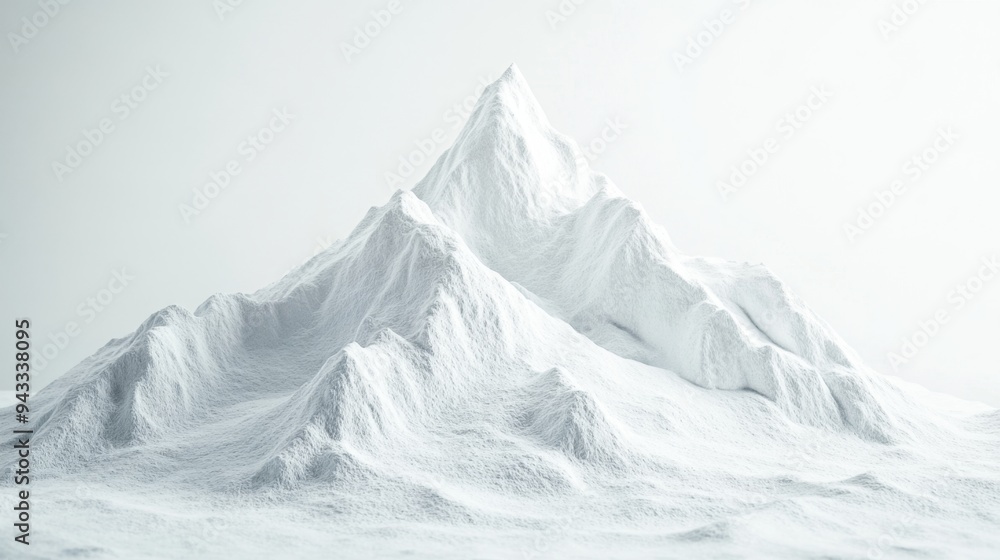 Visualize a snowy mountain range made of powdered sugar, with pancake ...