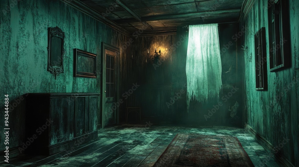 AR haunted house effects, ghostly apparitions appearing in real rooms ...