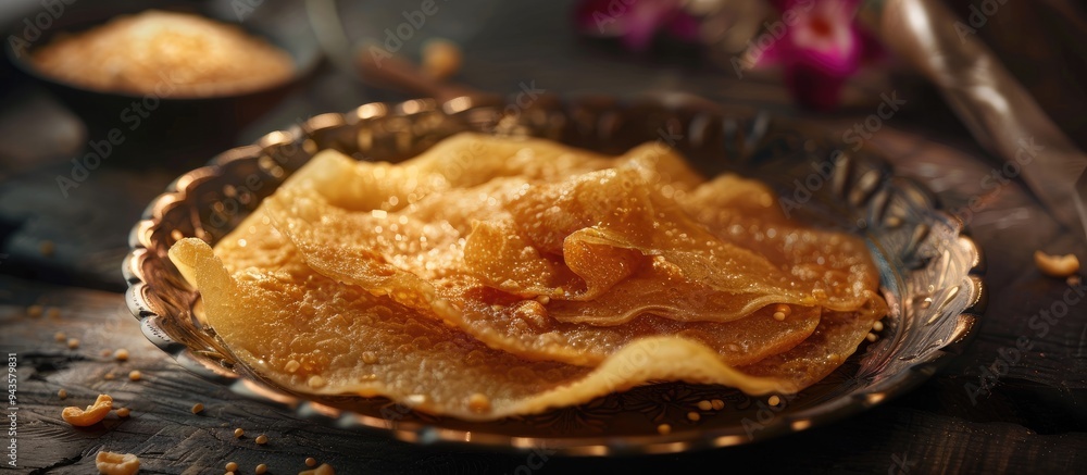 A traditional Andhra sweet Pootharekulu is a delicate sweet treat from ...