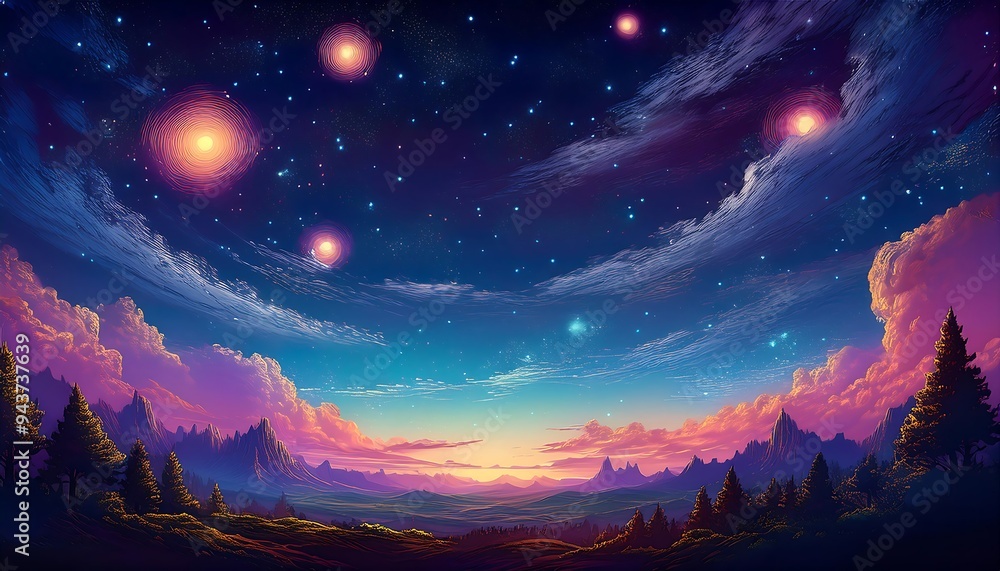 Pixelated Starry Sky - A pixel art scene of a deep, dark space ...
