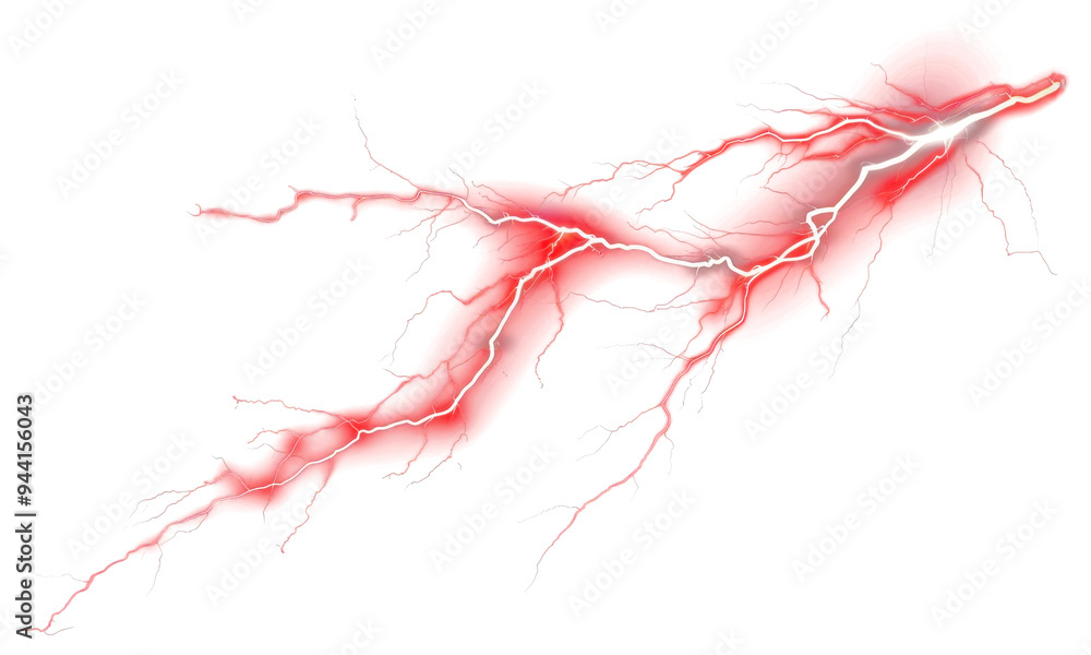 PNG Vivid red lightning bolt streaks Stock Illustration | Adobe Stock