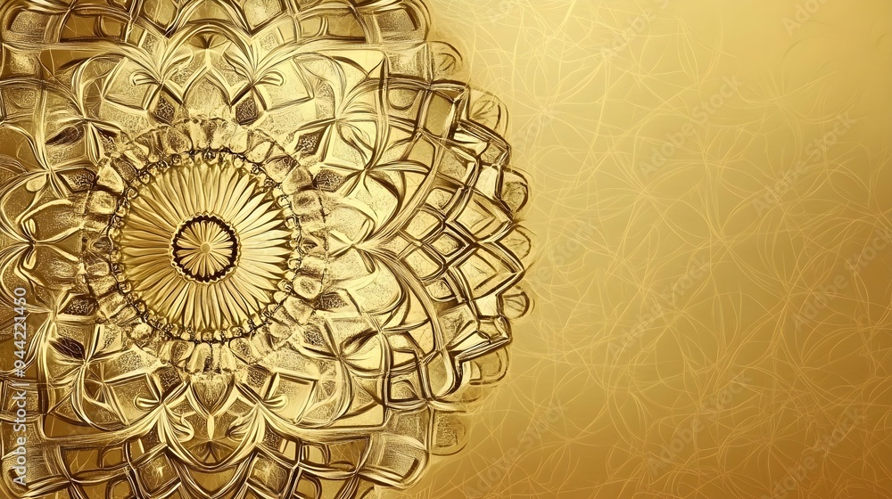 Vector islamic gold background with mandala Stock Illustration | Adobe Stock