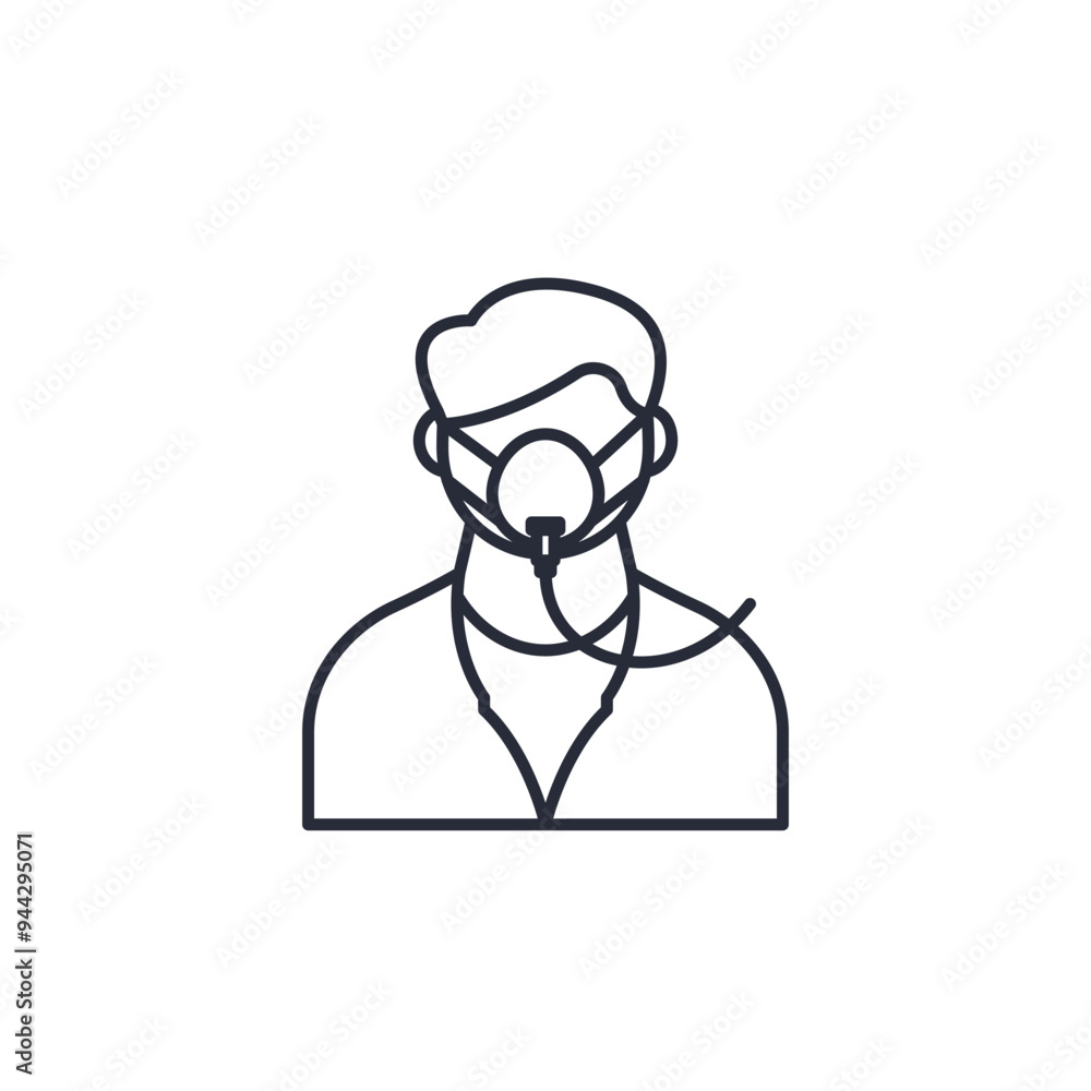 oxygen mask icon vector illustration. oxygen mask symbol isolated on white background Stock ...