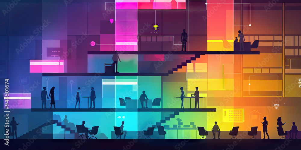 A creative treemap displaying the organizational structure of a team ...