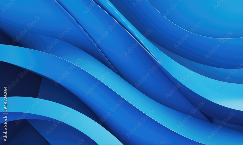 Abstract blue curves create a dynamic and elegant background Stock ...