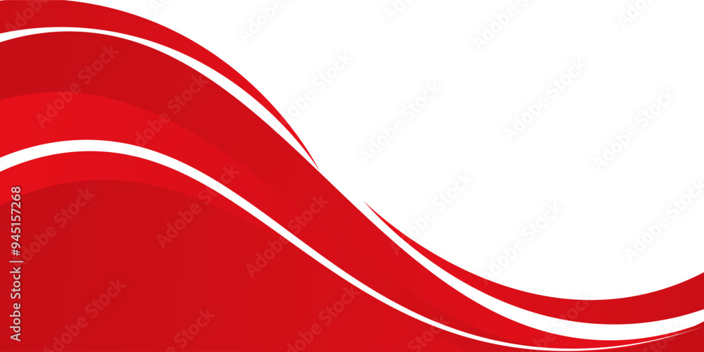 Vector red line background curve element with white space for text and message design ...