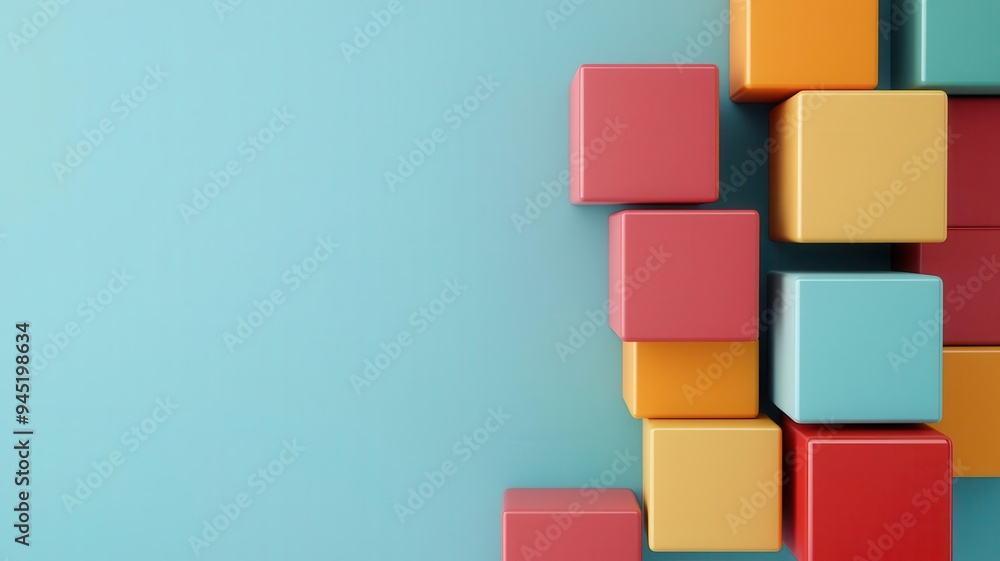 SWOT analysis, colorful blocks representing strengths and weaknesses ...