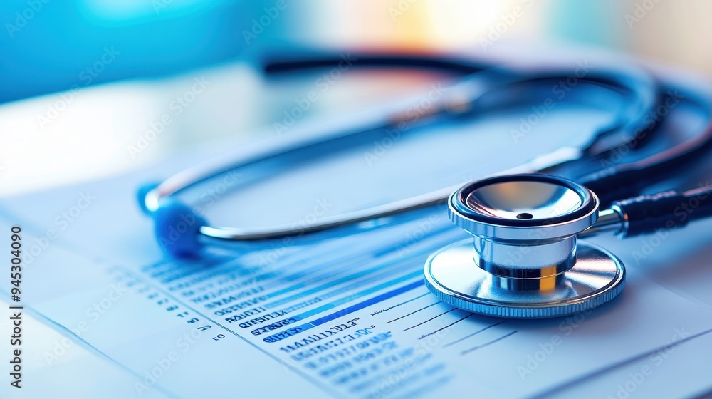 Stethoscope Resting on Medical Documents in a Healthcare Setting ...